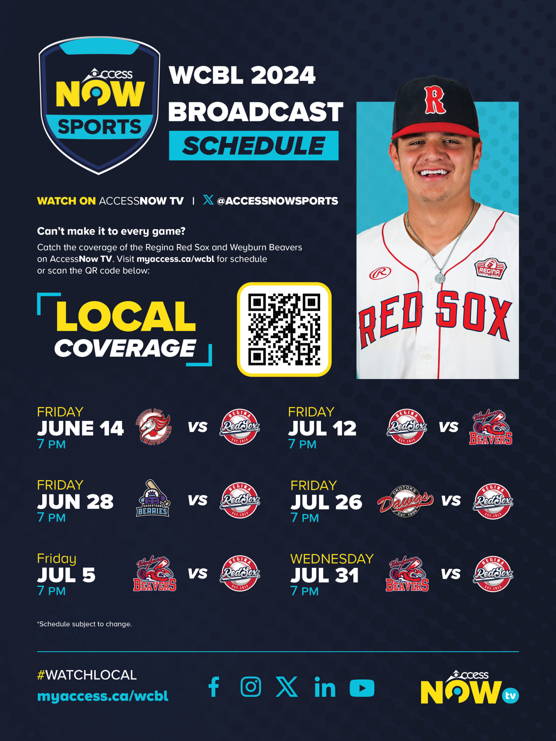 Access Now TV Schedule | Regina Red Sox